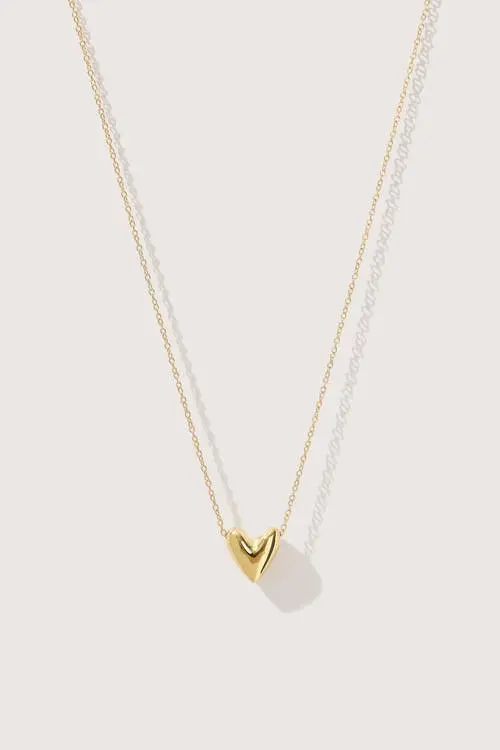 OTIUMBERG 14kt Gold Vermeil Roscida Heart Necklace - Yellow Toned Gold