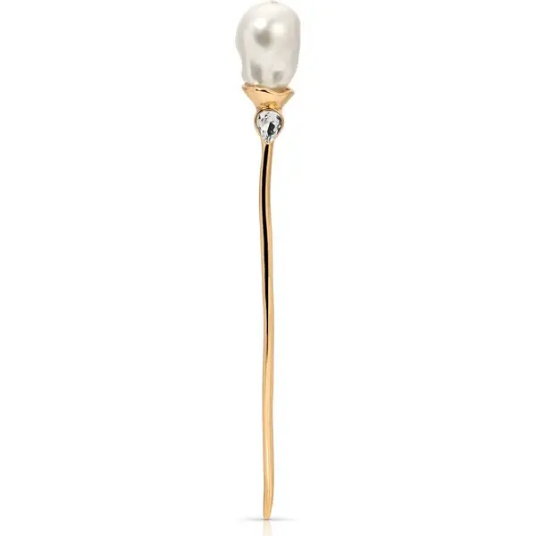 Ettika Imitation Pearl Hair Pin - Gold