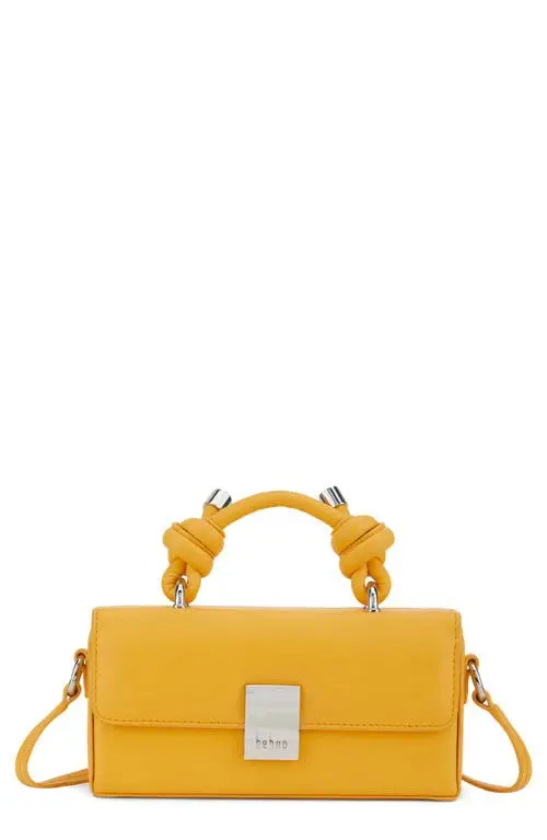 BEHNO Micro Mary Soft Leather Crossbody Bag - Pollen