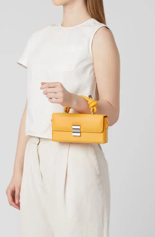 BEHNO Micro Mary Soft Leather Crossbody Bag - Pollen