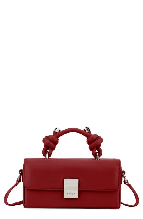 BEHNO Micro Mary Soft Leather Crossbody Bag - Red