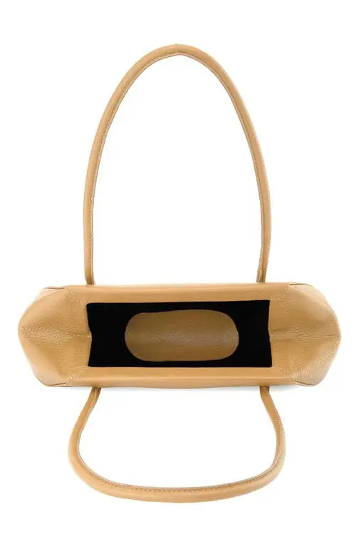 BEHNO Mini Elizabeth Baguette Pebble Leather Shoulder Bag - Bisque