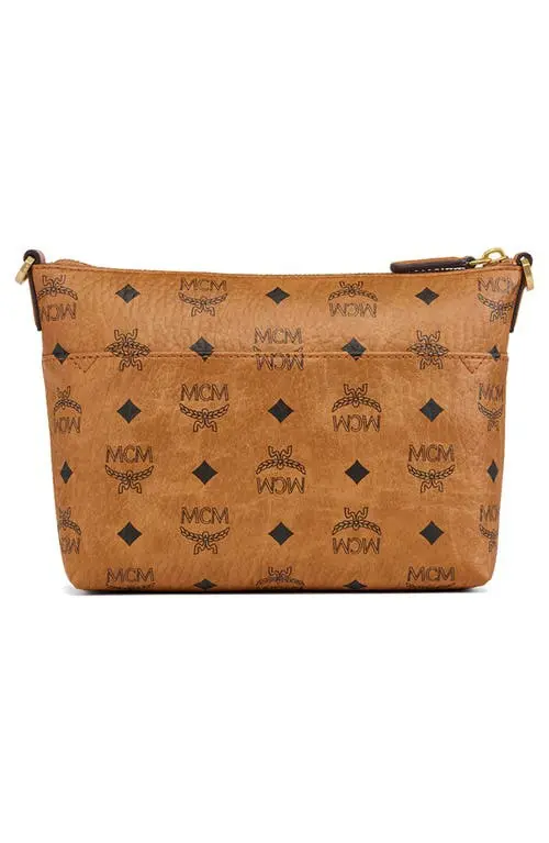 Mcm Visetos Crossbody Bag - Cognac
