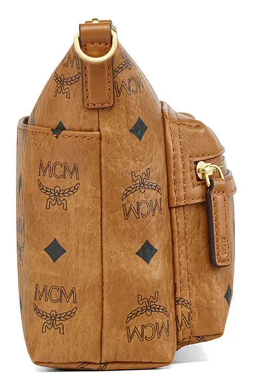 Mcm Visetos Crossbody Bag - Cognac
