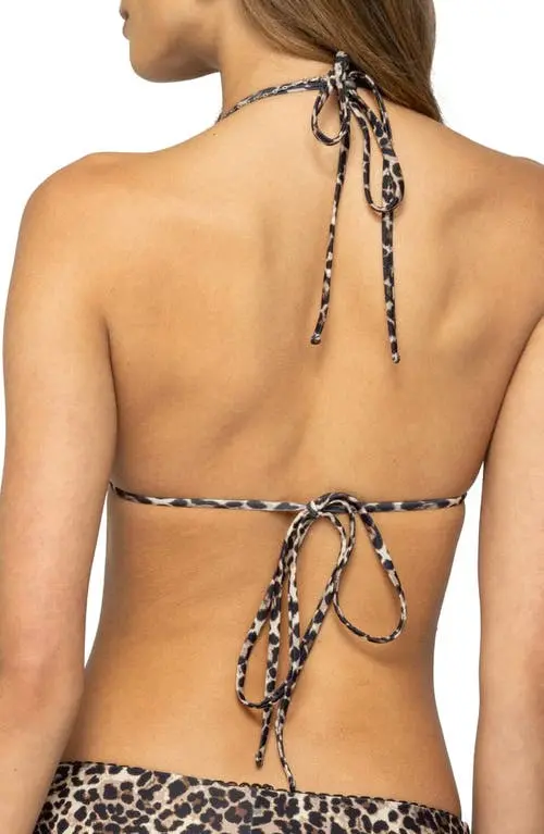 EDIKTED Mich Print Triangle Bikini Top
