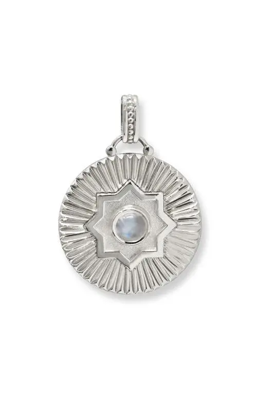 Anzie Moonstone Ripple Pendant - Silver