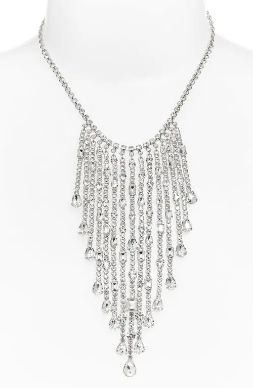 CRISTABELLE Crystal Fringe Frontal Necklace