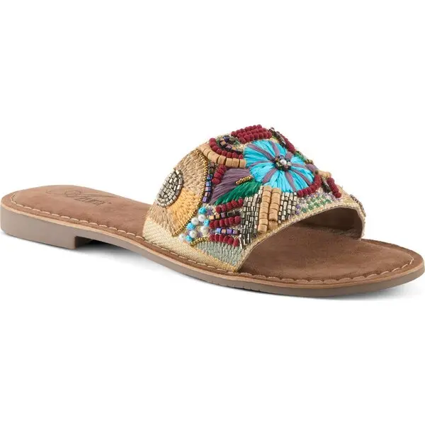 SPRING STEP SHOES Sugarplum Slide Sandal - Blue Multi