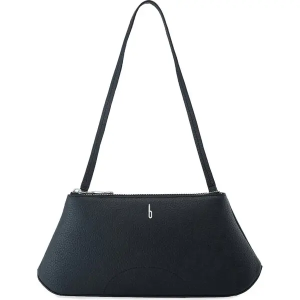 BEHNO Mini Elizabeth Soft Leather Pouchette Shoulder Bag - Black