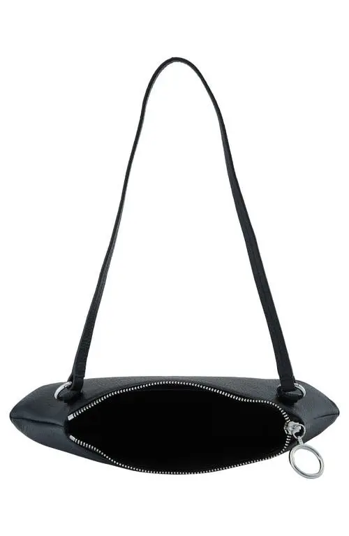 BEHNO Mini Elizabeth Soft Leather Pouchette Shoulder Bag - Black