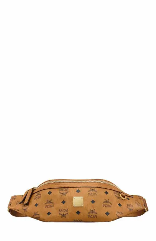 Mcm Medium Fursten Belt Bag - Cognac