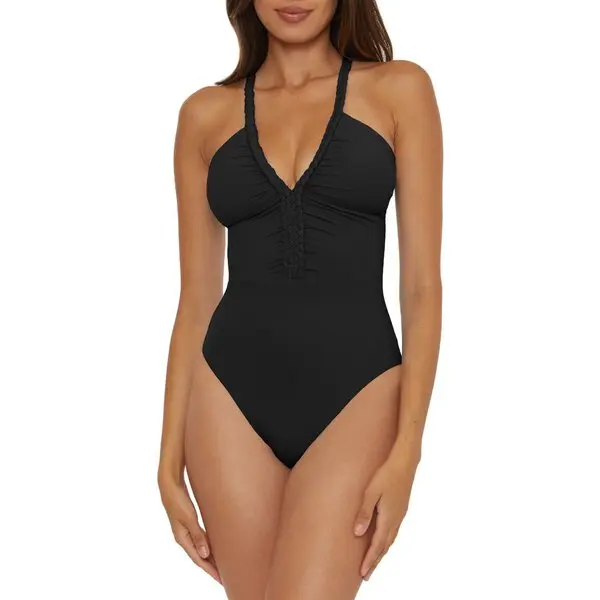 SOLUNA Lake Side Tie Back One-piece Swimsuit - Black