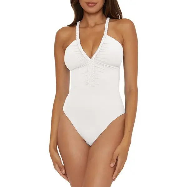 SOLUNA Lake Side Tie Back One-piece Swimsuit - White