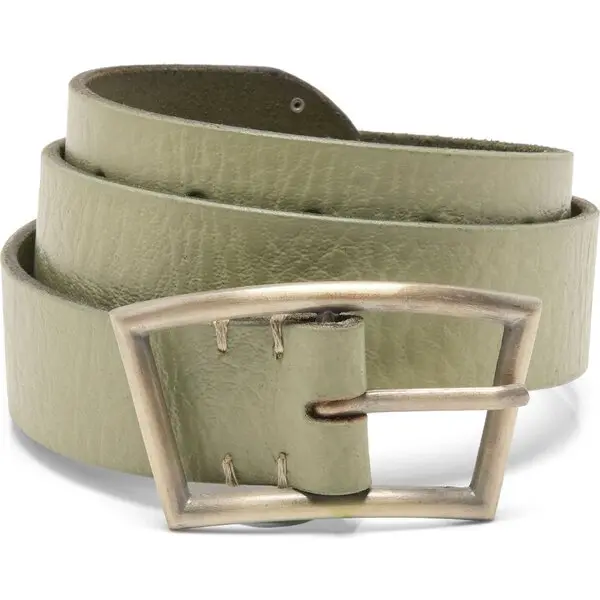 Free People Essex Leather Belt - Matcha