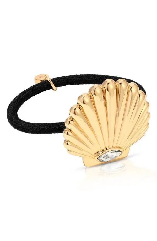 Ettika Scallop Shell Ponytail Holder - Gold