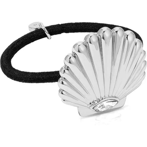 Ettika Scallop Shell Ponytail Holder - Silver
