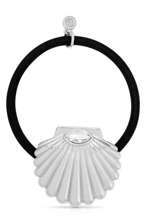 Ettika Scallop Shell Ponytail Holder - Silver