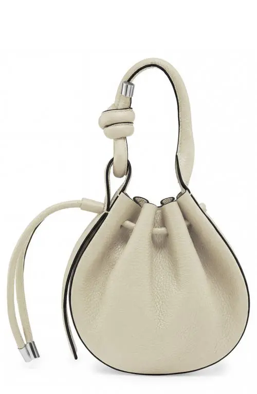 BEHNO Mini Ina Pebble Leather Crossbody Bag - Bone