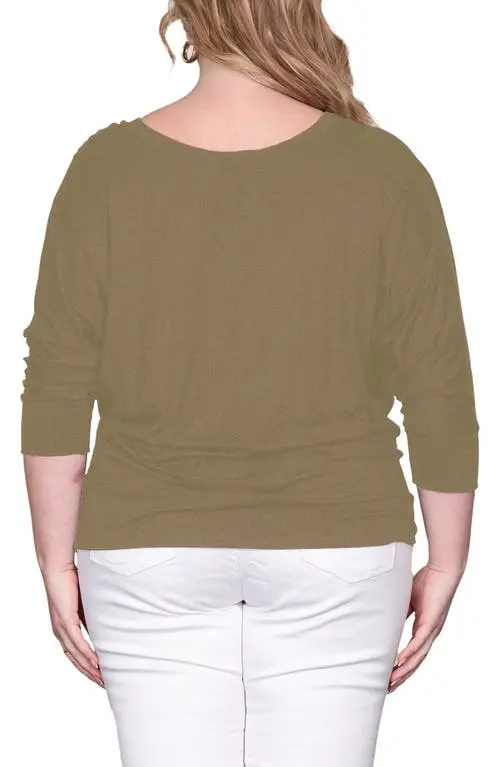 STANDARDS & PRACTICES Dolman Sleeve Stretch Modal Top - Olive