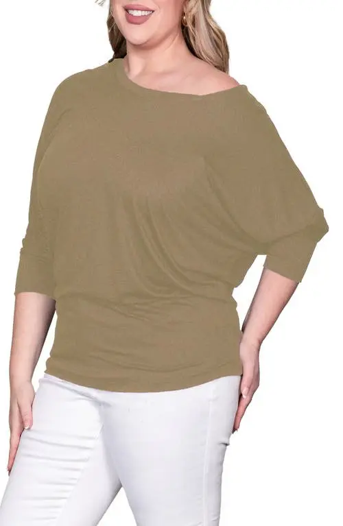 STANDARDS & PRACTICES Dolman Sleeve Stretch Modal Top - Olive
