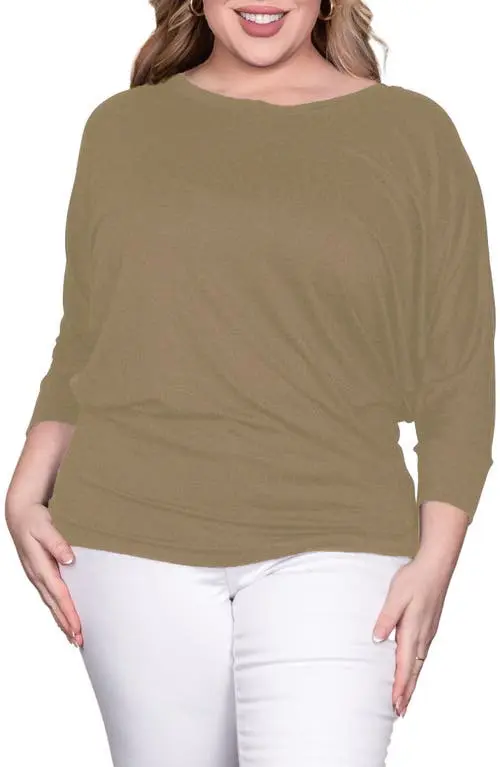 STANDARDS & PRACTICES Dolman Sleeve Stretch Modal Top - Olive