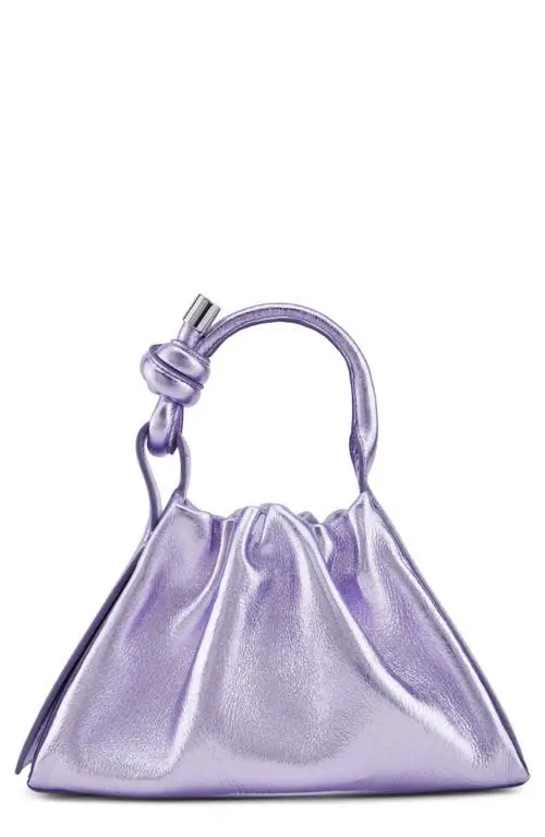 BEHNO Mini Tina Ruched Baguette Top Handle Bag - Thistle