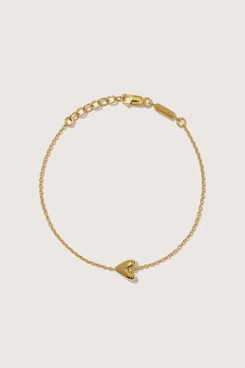 OTIUMBERG 14kt Gold Vermeil Roscida Heart Bracelet - Yellow Toned Gold