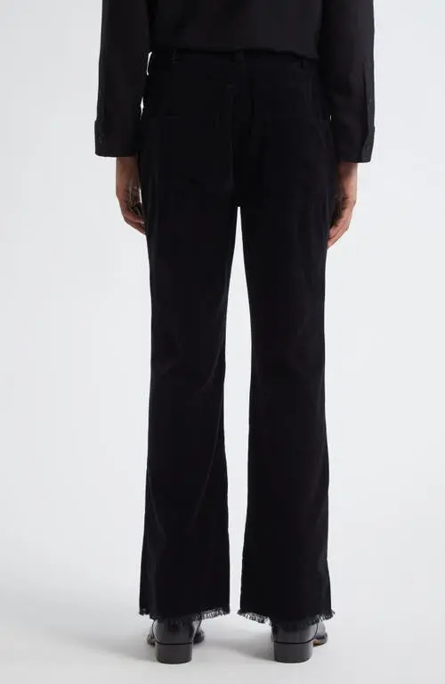 MIDNIGHT RODEO Frayed Hem Velvet Bootcut Pants