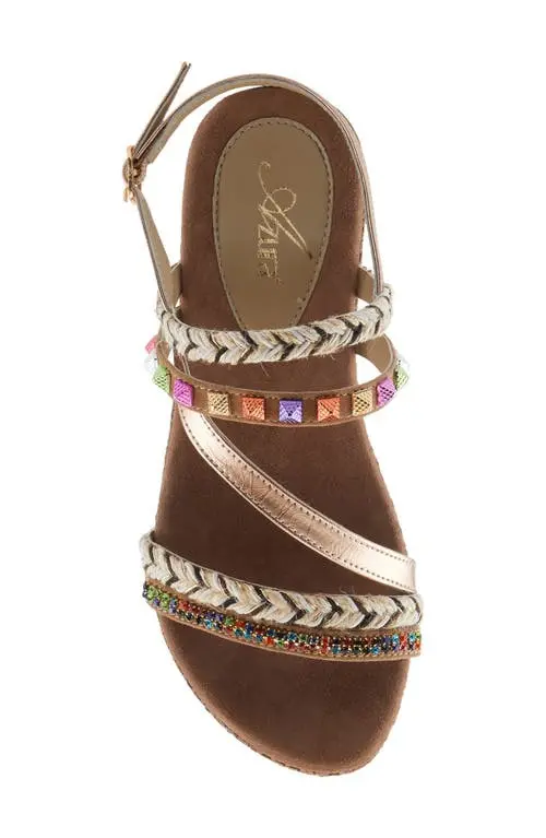 SPRING STEP SHOES Hugbug Wedge Sandal - Tan Multi