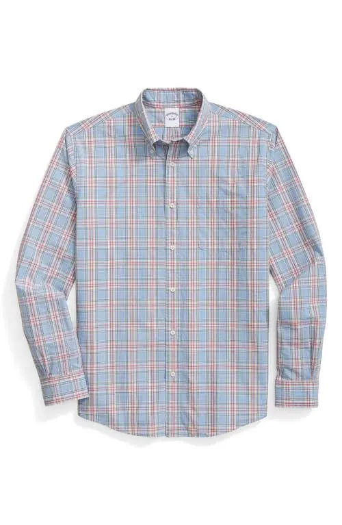 Brooks Brothers Friday Regular Fit Plaid Cotton Poplin Button-down Shirt