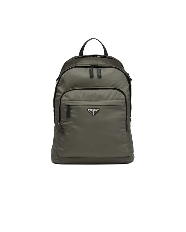 Prada Re-nylon And Saffiano Leather Backpack - Green