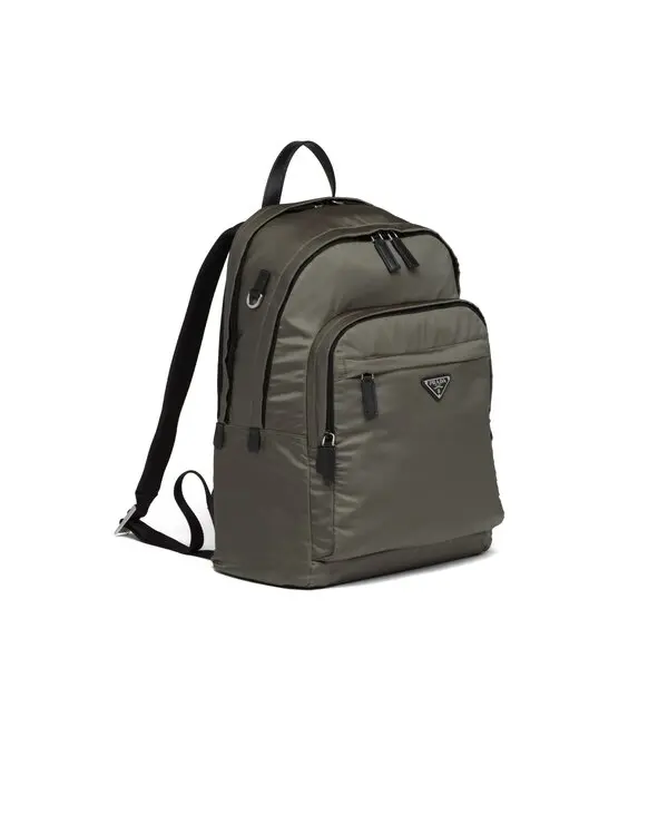 Prada Re-nylon And Saffiano Leather Backpack - Green