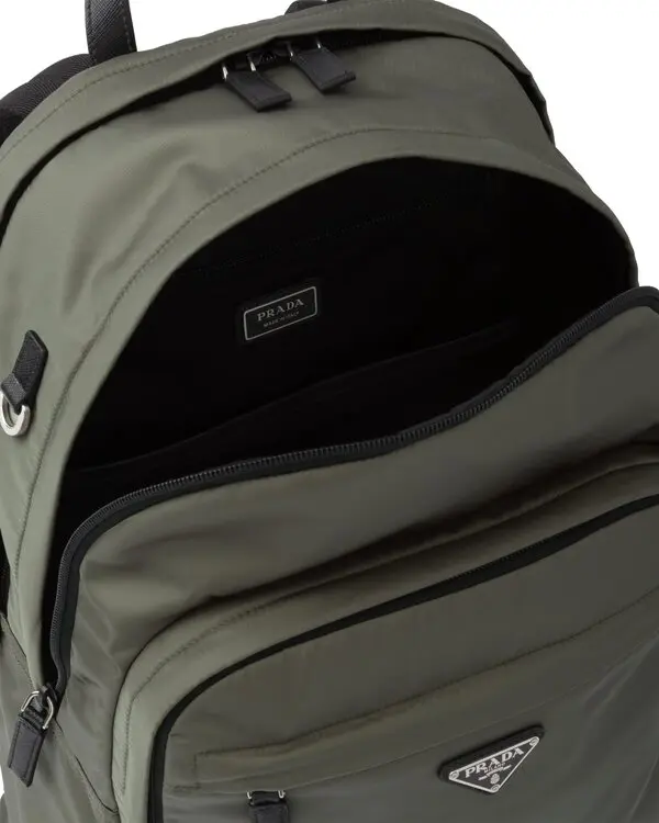 Prada Re-nylon And Saffiano Leather Backpack - Green