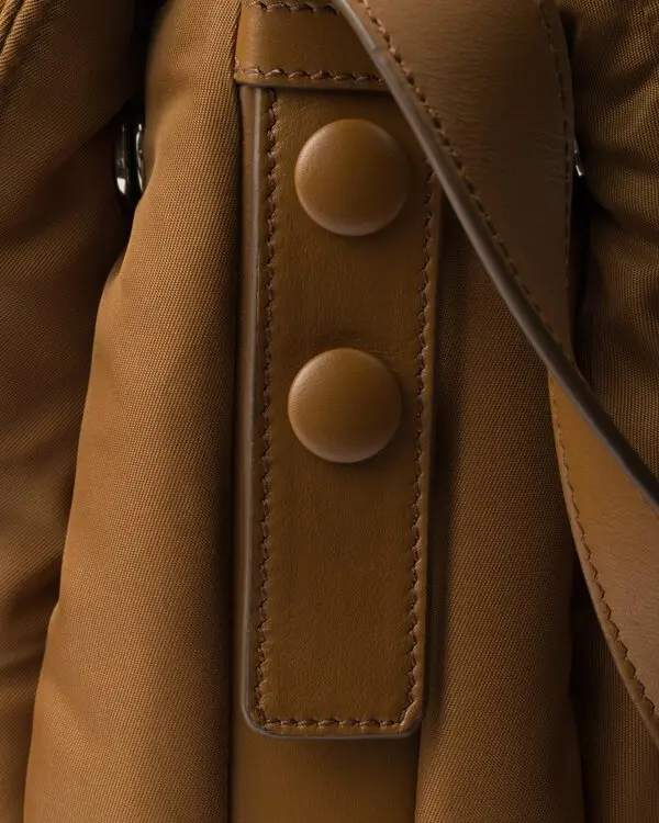 Prada Large Padded Re-nylon Shoulder Bag - Brown