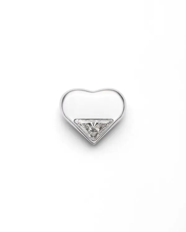 Prada Eternal Gold Nano Heart Single Earring - Gold/silver