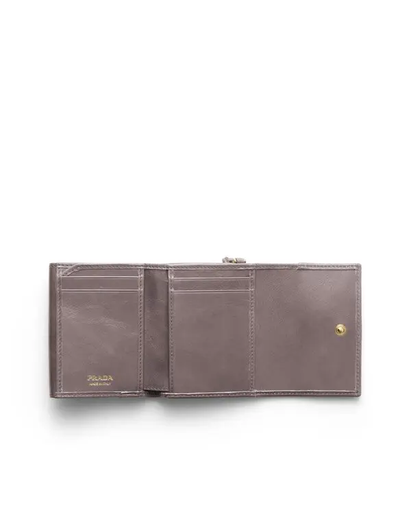 Prada Small Leather Wallet - Grey