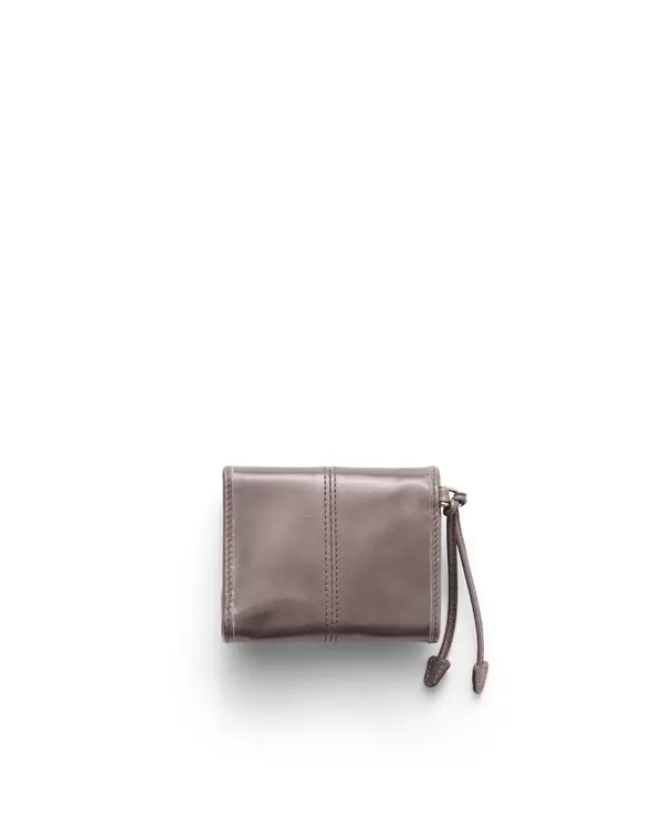 Prada Small Leather Wallet - Grey