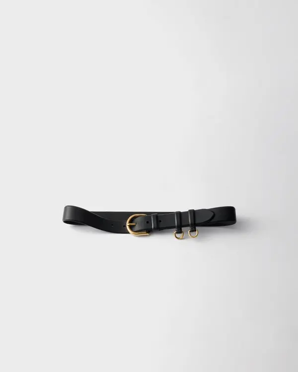 Prada Leather Belt - Black