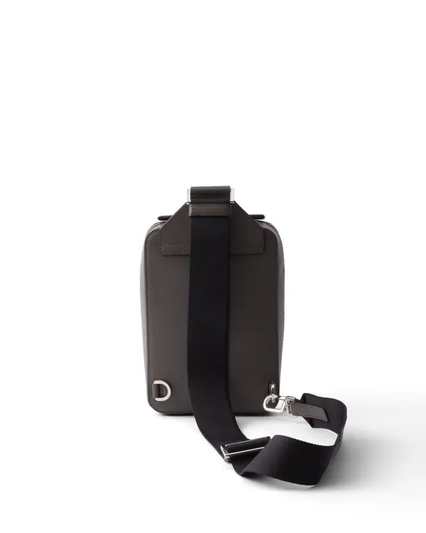 Prada Brique Saffiano Leather Bag - Grey