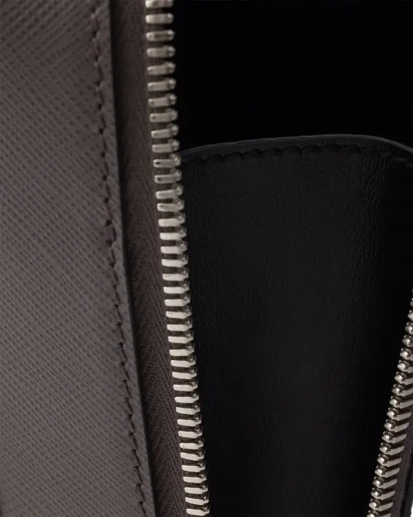 Prada Brique Saffiano Leather Bag - Grey