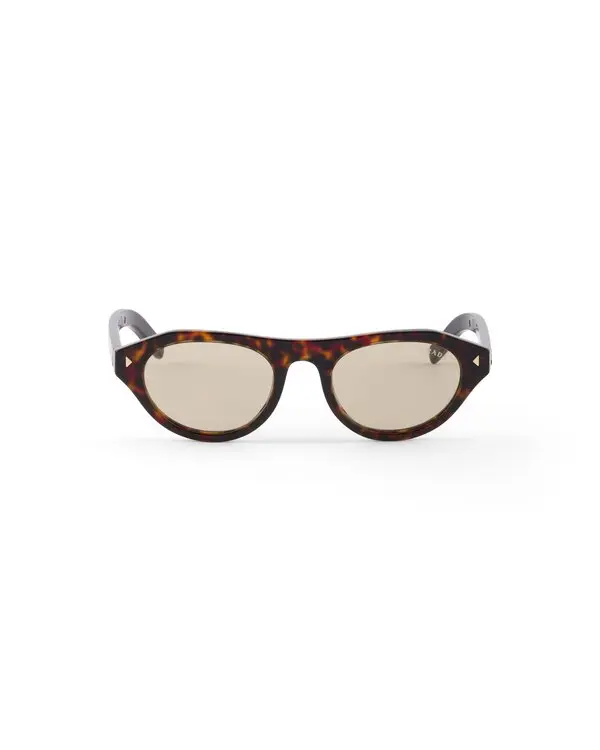 Prada Sunglasses With Metal Plaque - Lenses