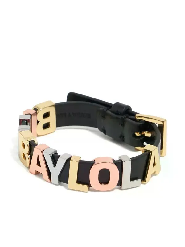 Bimba Y Lola Logo-lettering Bracelet - Black