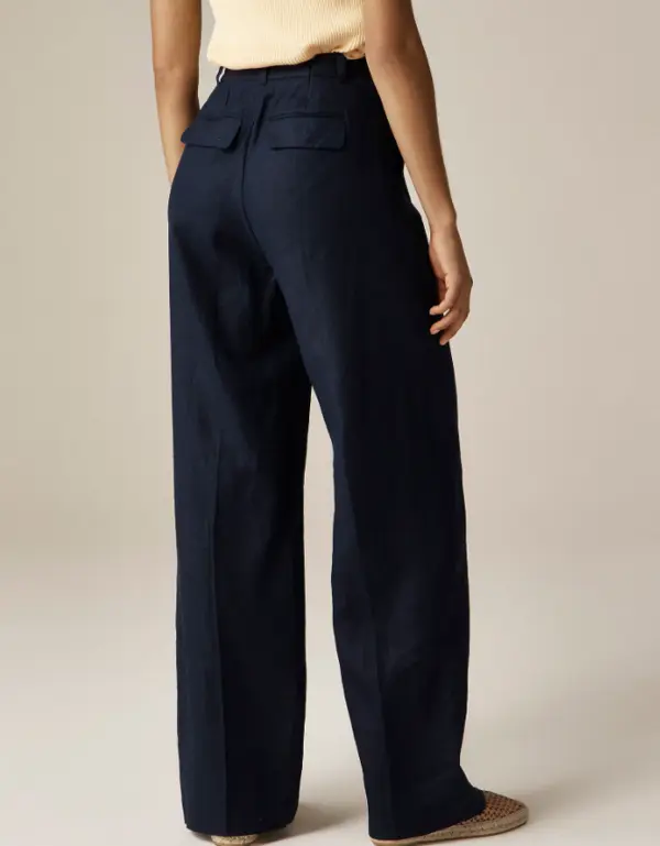 J. Crew Wide-leg Essential Pant In Linen