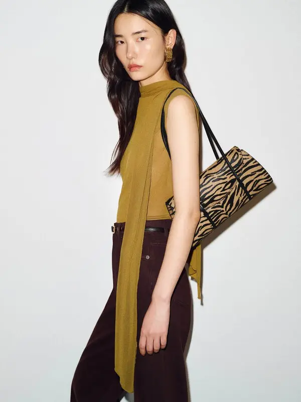REFORMATION Elena Shoulder Bag - Brown