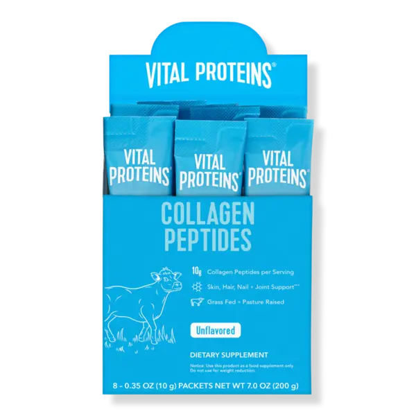 Vital Proteins Hydrolyzed Collagen Peptides Unflavored Powder Stick Pack - One-color