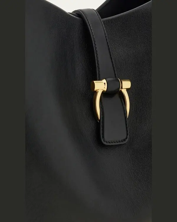 FERRAGAMO Origami Hobo Tote - Nero