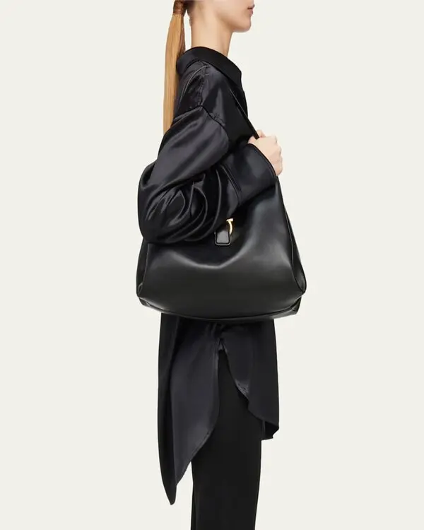 FERRAGAMO Origami Hobo Tote - Nero