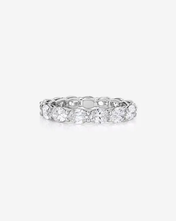 Ring Concierge Sideways Oval Diamond Eternity Band - Platinum