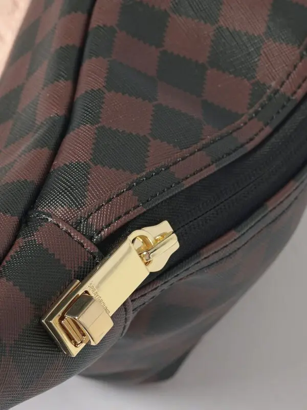 SPRAYGROUND Chequered Belt Bag In Coated Cotton With Adjustable Strap