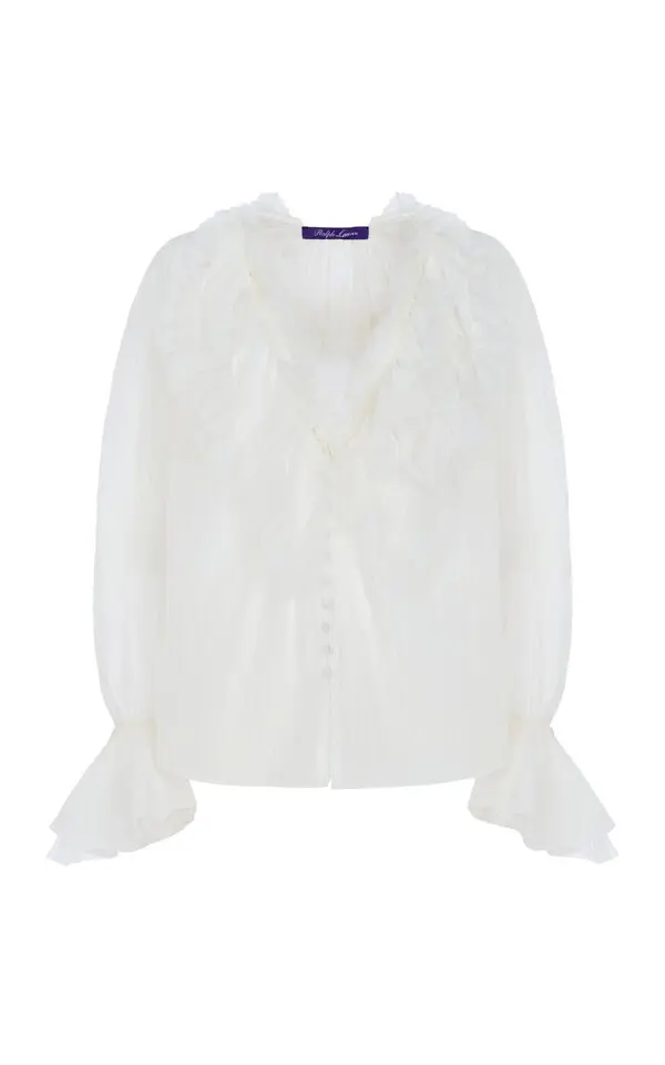 Ralph Lauren Kensley Ruffled Top - Ivory